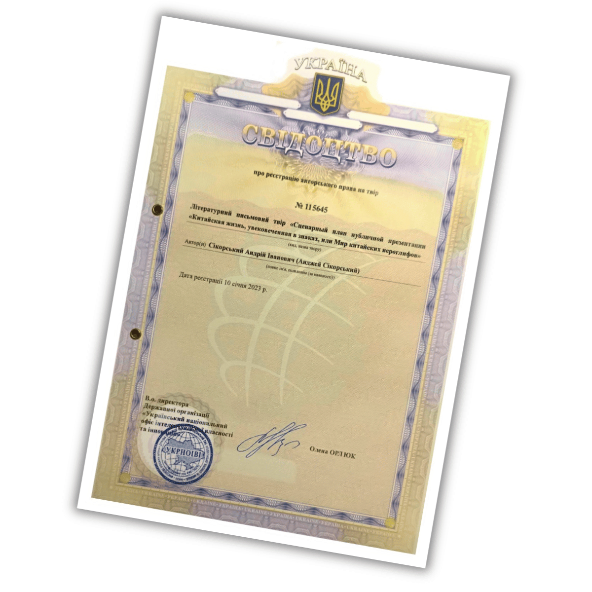 Literary written work "Scenario plan of the public presentation ...